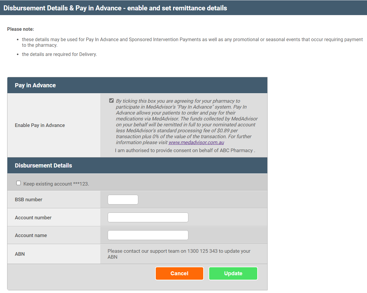 How To Update a Pharmacy's Remittance Details – MedAdvisor