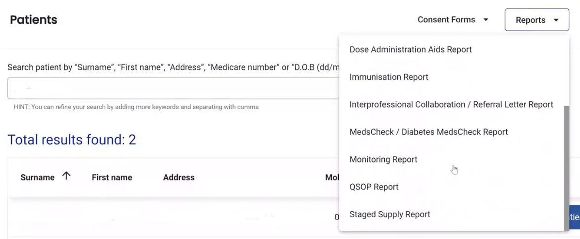 QSOP Service Report – MedAdvisor
