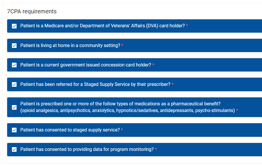 Staged Supply - How to complete a Staged Supply service – MedAdvisor