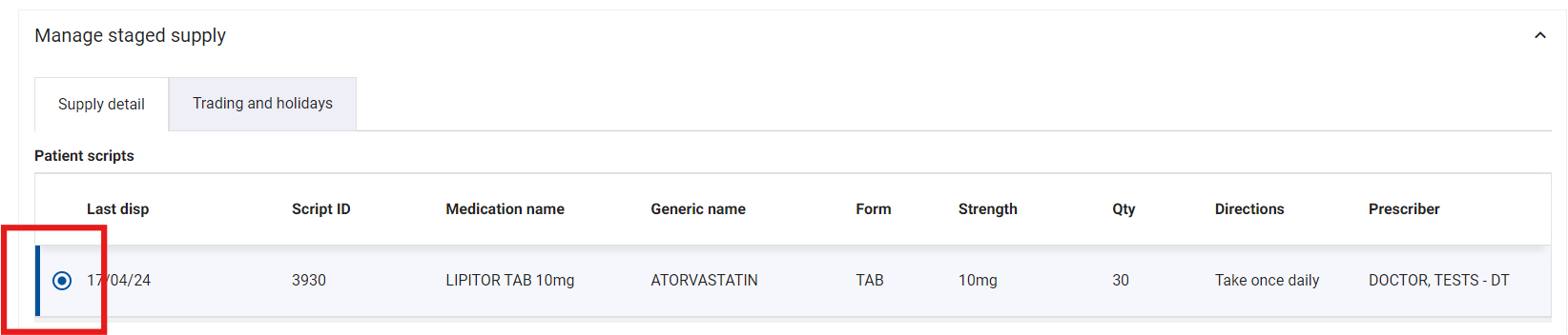 Staged Supply - How to complete a Staged Supply service – MedAdvisor