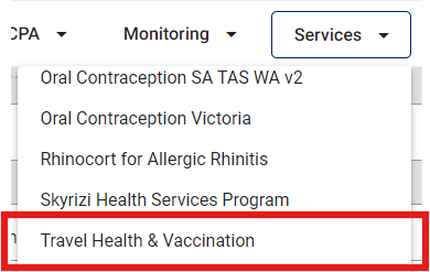 Travel Health & Vaccination (VIC pilot) – MedAdvisor
