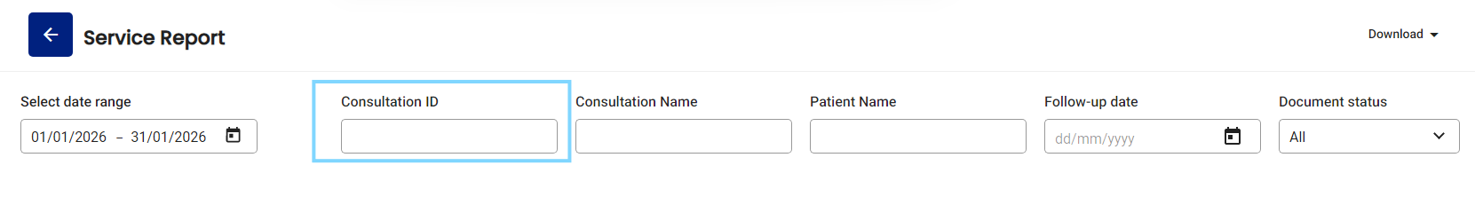 Recording Services - Document History Consultation ID – MedAdvisor